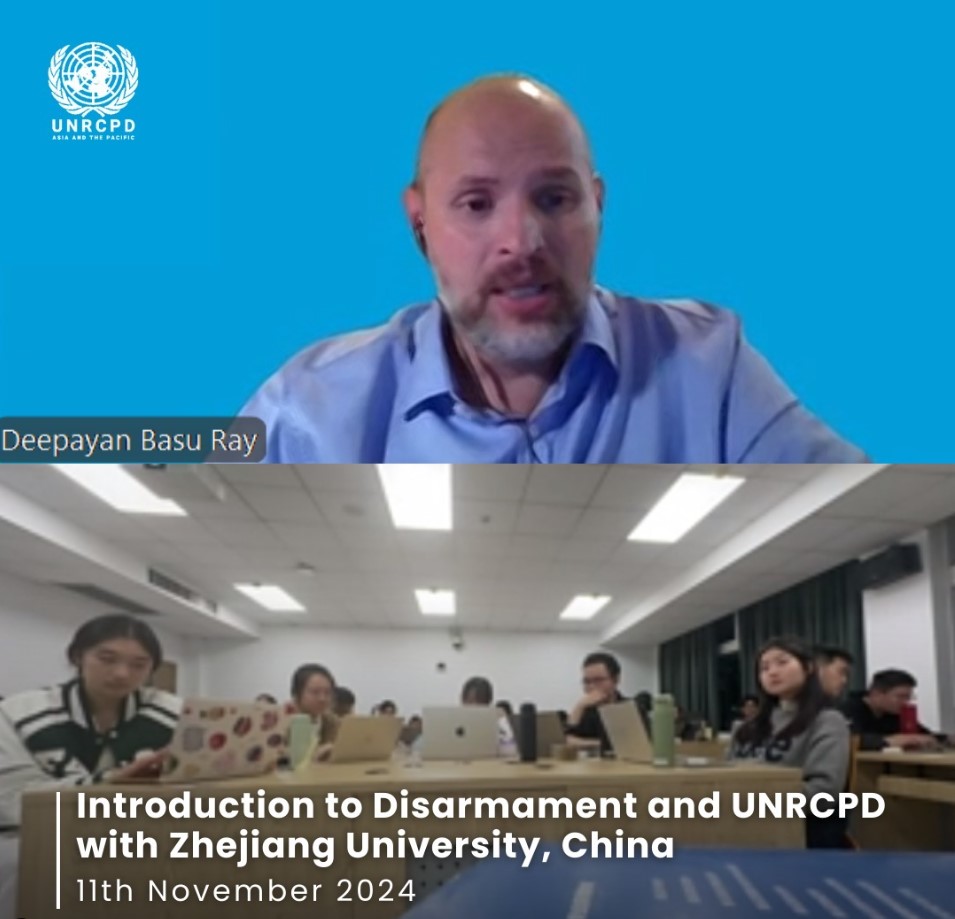 Introduction to Disarmament and UNRCPD with Zhejiang University ...